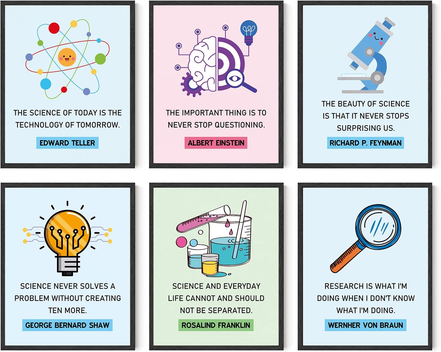 Amazon.com: Science Quotes Classroom Posters, Science Posters, Science ...