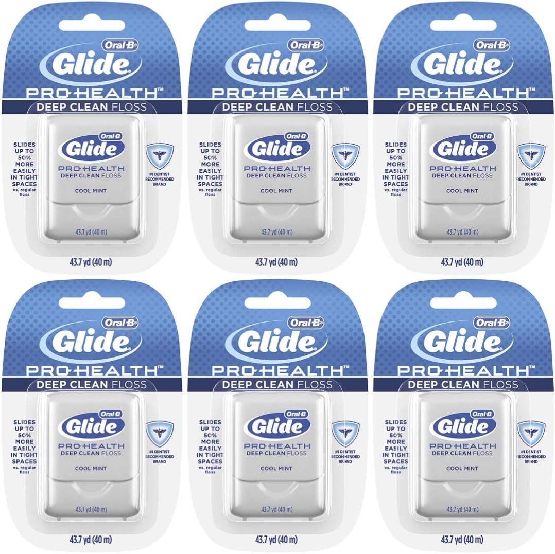 Oral-B Glide Pro-Health Dental Floss, Deep Clean, Cool Mint Flavor, 40 ...