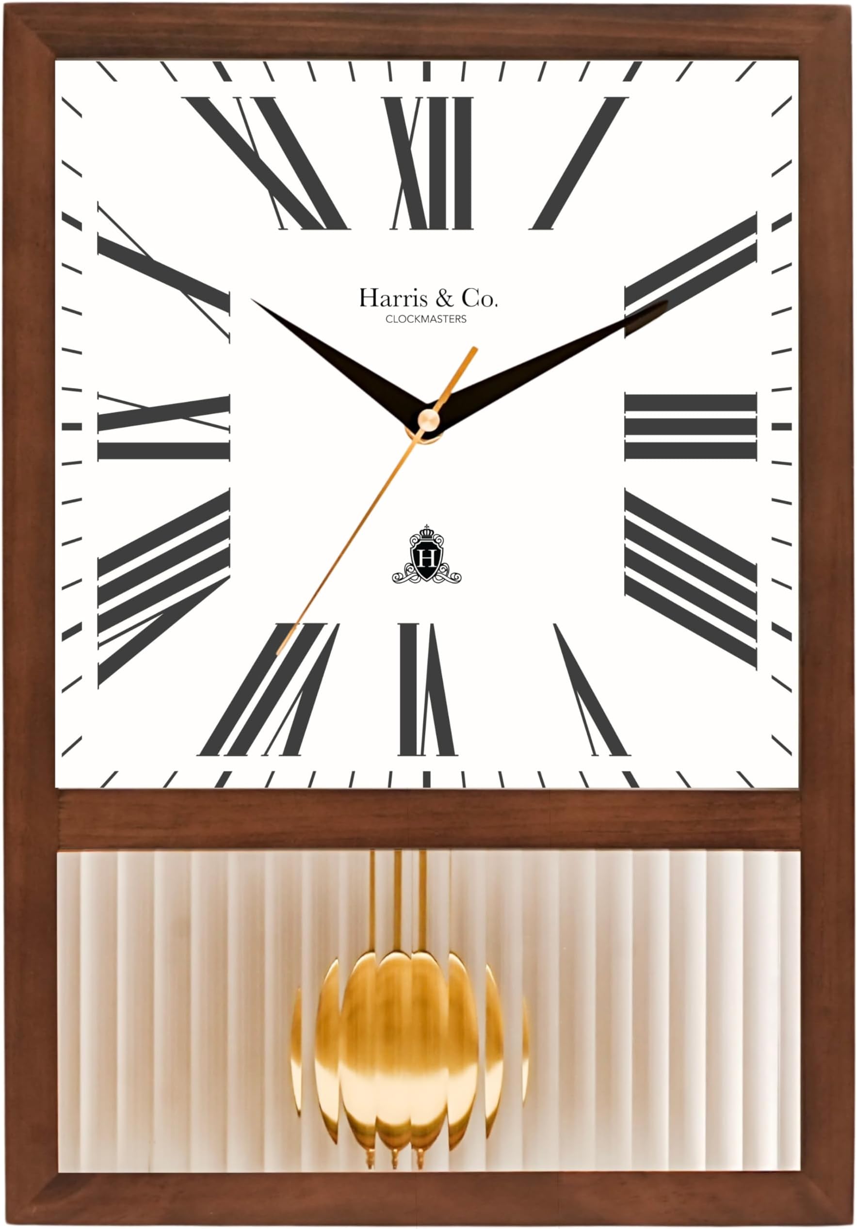 Buy HARRIS & CO. CLOCKMASTERS Wooden Luxury Pendulum Wall Clock and ...