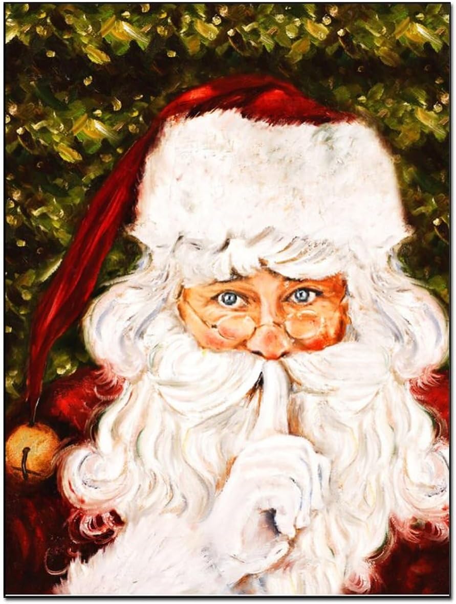 Amazon.com: Posters Santa Claus Portrait Wall Art Can't Talk Santa ...