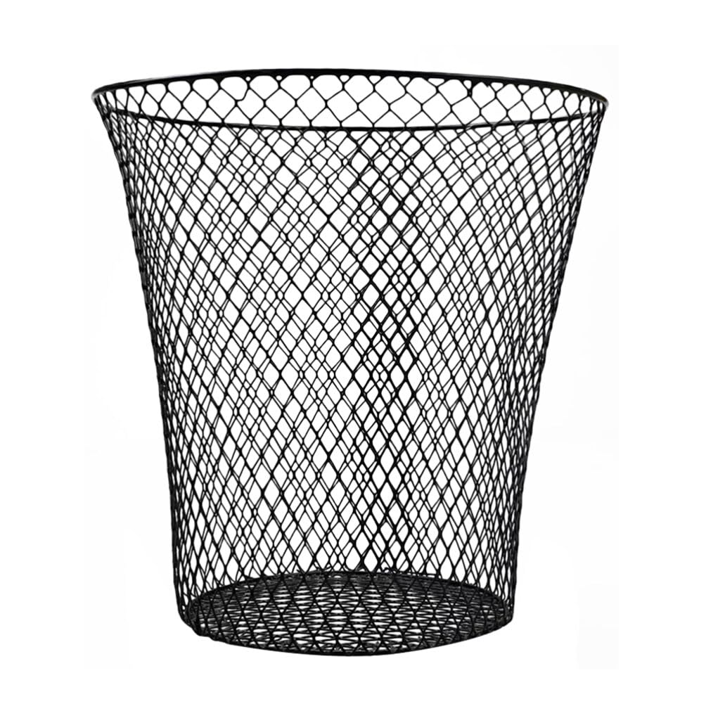 Amazon.com: ABOOFAN Black Mesh Trash Can - Open Wastebasket Metal Wire ...
