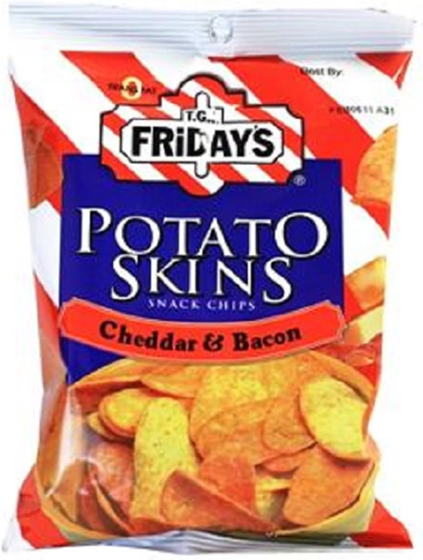Amazon.com: TGI Friday's 4 oz Cheddar & Bacon Potato Skins Chips (3 Bags)