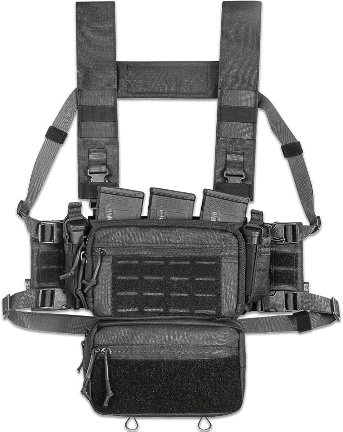 Amazon.com : ACE TAC S.O.P. Tactical Chest Rig with 5.56/7.62 & Pistol ...