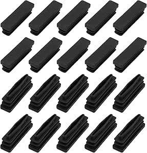 METALLIXITY Rectangle End Caps (40 x 10mm) 24Pcs, Plastic Rectangle ...