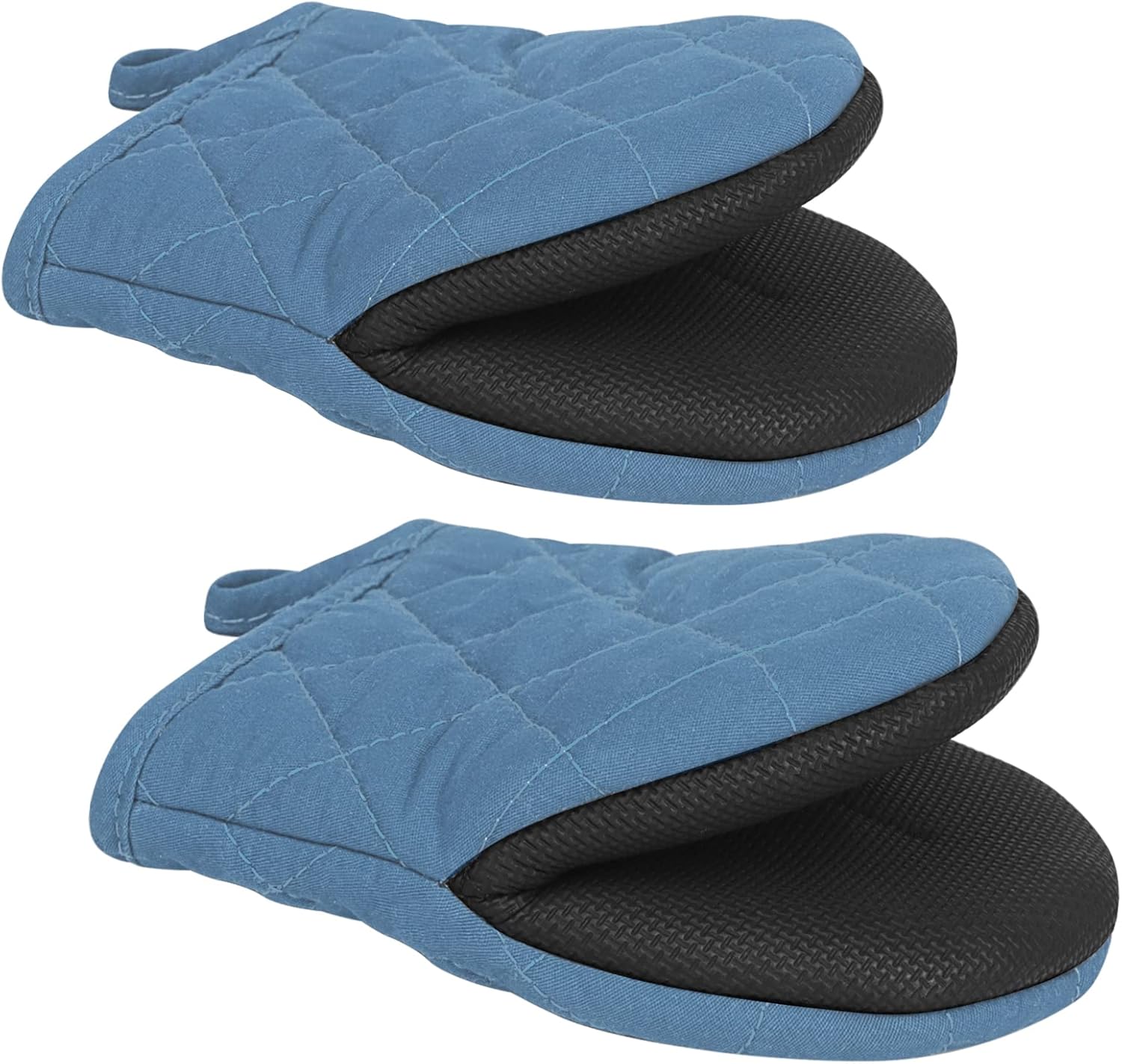 Amazon.com: 1 Pair Short Oven Mitts - Silicone Kitchen Oven Gloves High ...