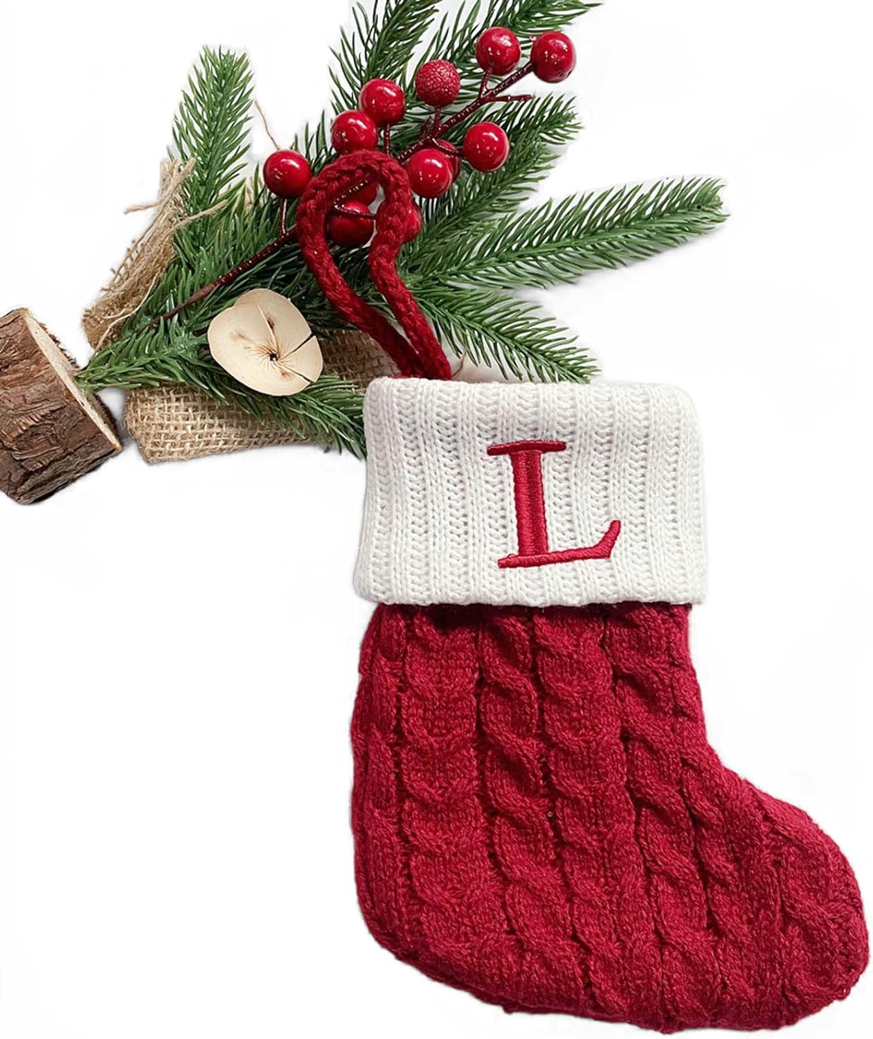 Amazon.com: QINMAO Mini Stockings with Initials,Christmas Stocking with ...