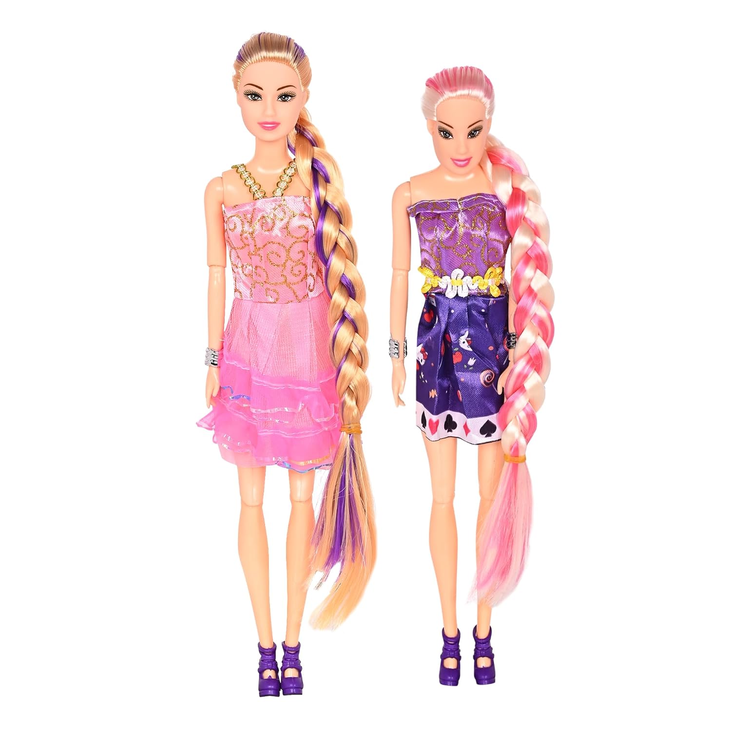 DISILA TRADERS Pretty 2 Sisters Dolls Mona & Dona with Long Hair ...