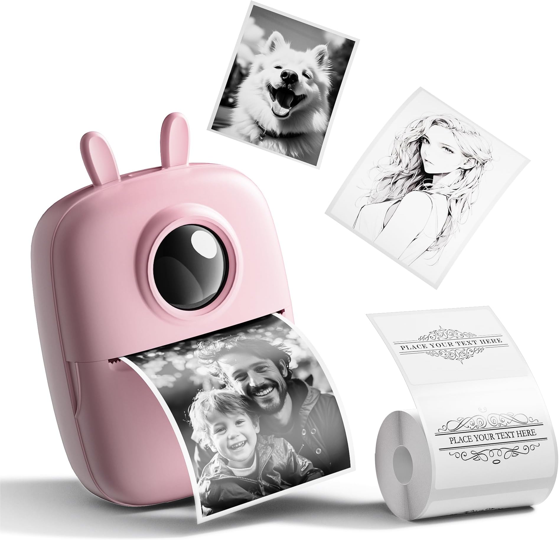 Eastreet Mini Sticker Printer,Mini Thermal Printer,Portable Label ...