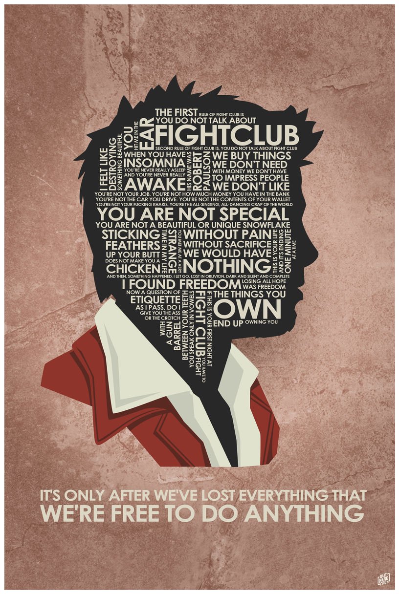 Fight Club Freedom Quotes Losing All Hope Was Freedom Funny Fight