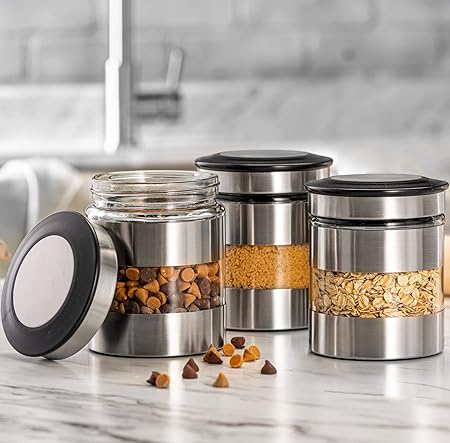 Amazon.com: Le'raze Airtight Food Storage Container for Kitchen Counter ...