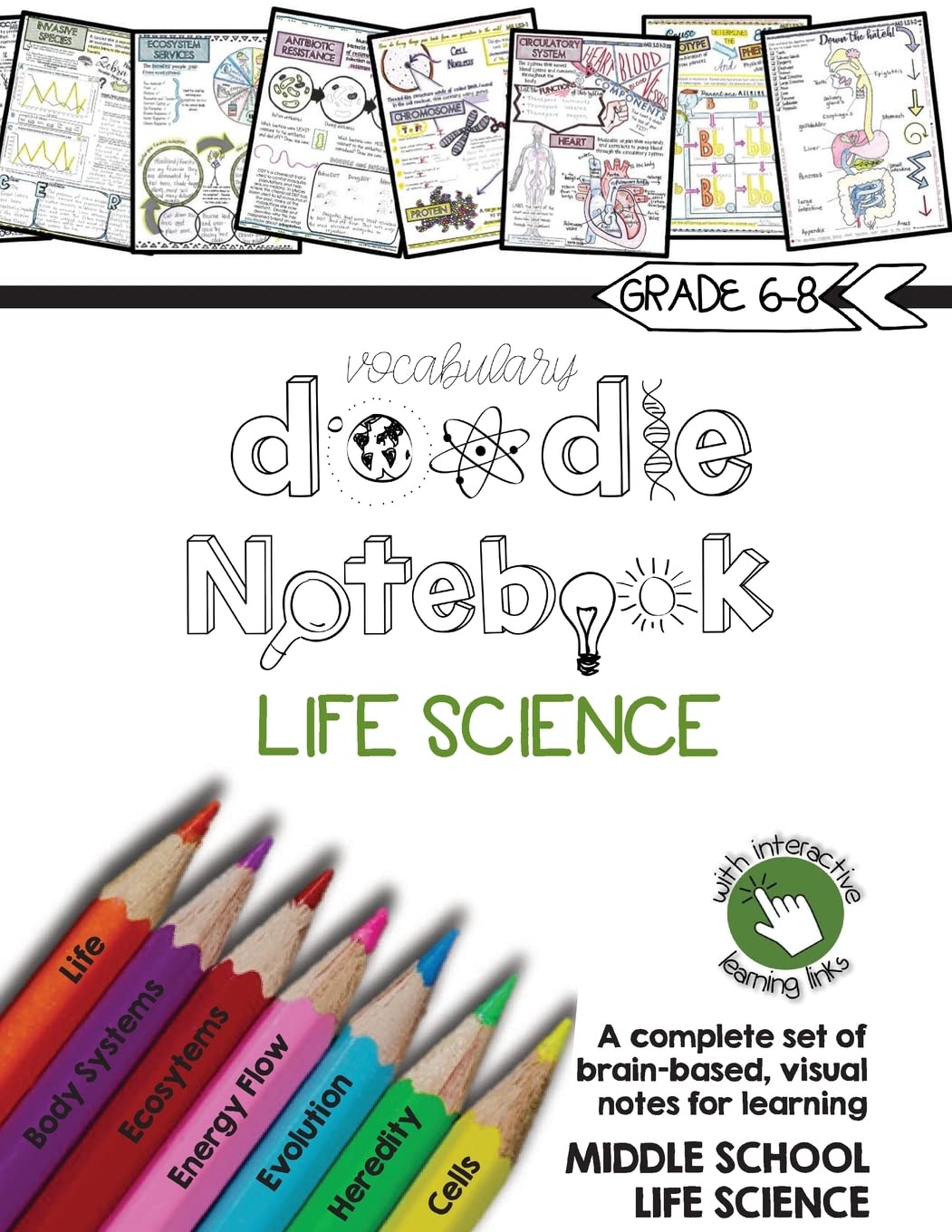 Life Science Doodle Notebook: Science, Captivate: 9781737808008: Amazon ...