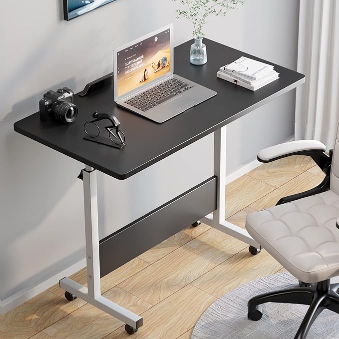 Amazon.com: HDHNBA Rolling Desk Adjustable Height,Rolling Computer Cart ...