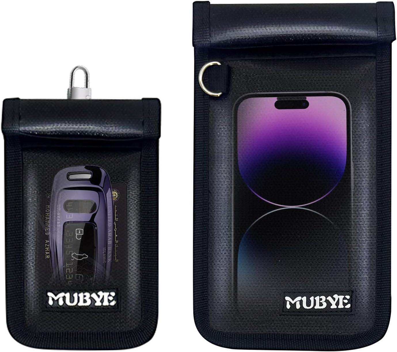 Amazon.com: MUBYE Faraday Bags, 2 Pack Faraday Cage with Key Fob ...