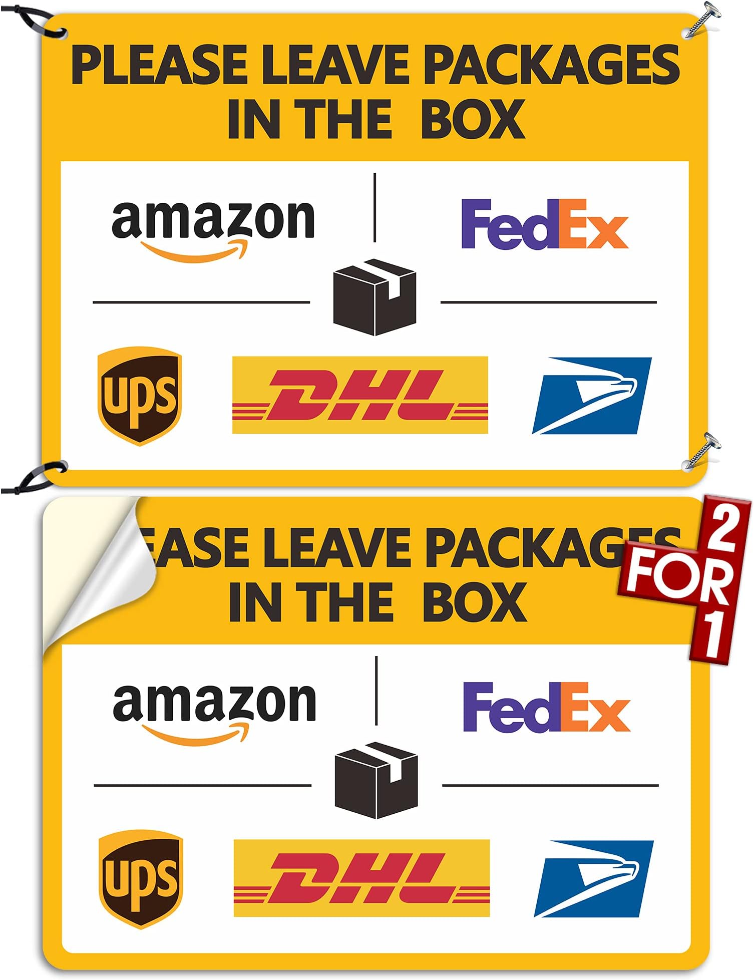 Amazon.com: Package Delivery Sign, Package Delivery Stickers, Leave ...