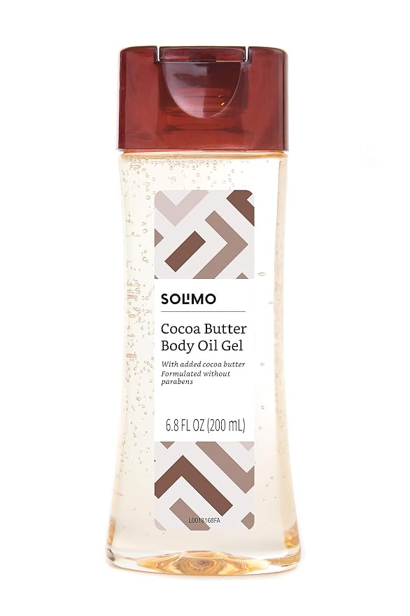 Amazon.com : Amazon Brand - Solimo Body Oil Gel with Cocoa Butter ...