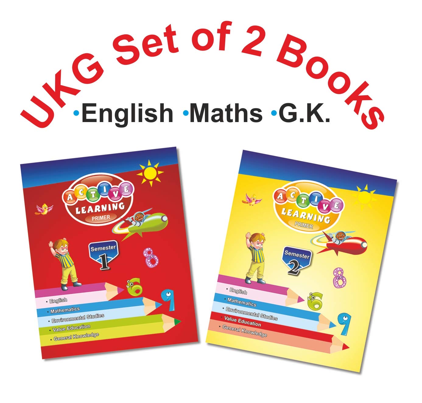 Buy Kids UKG Set of 2 Books English Mathematics GK Drawing all in one ...