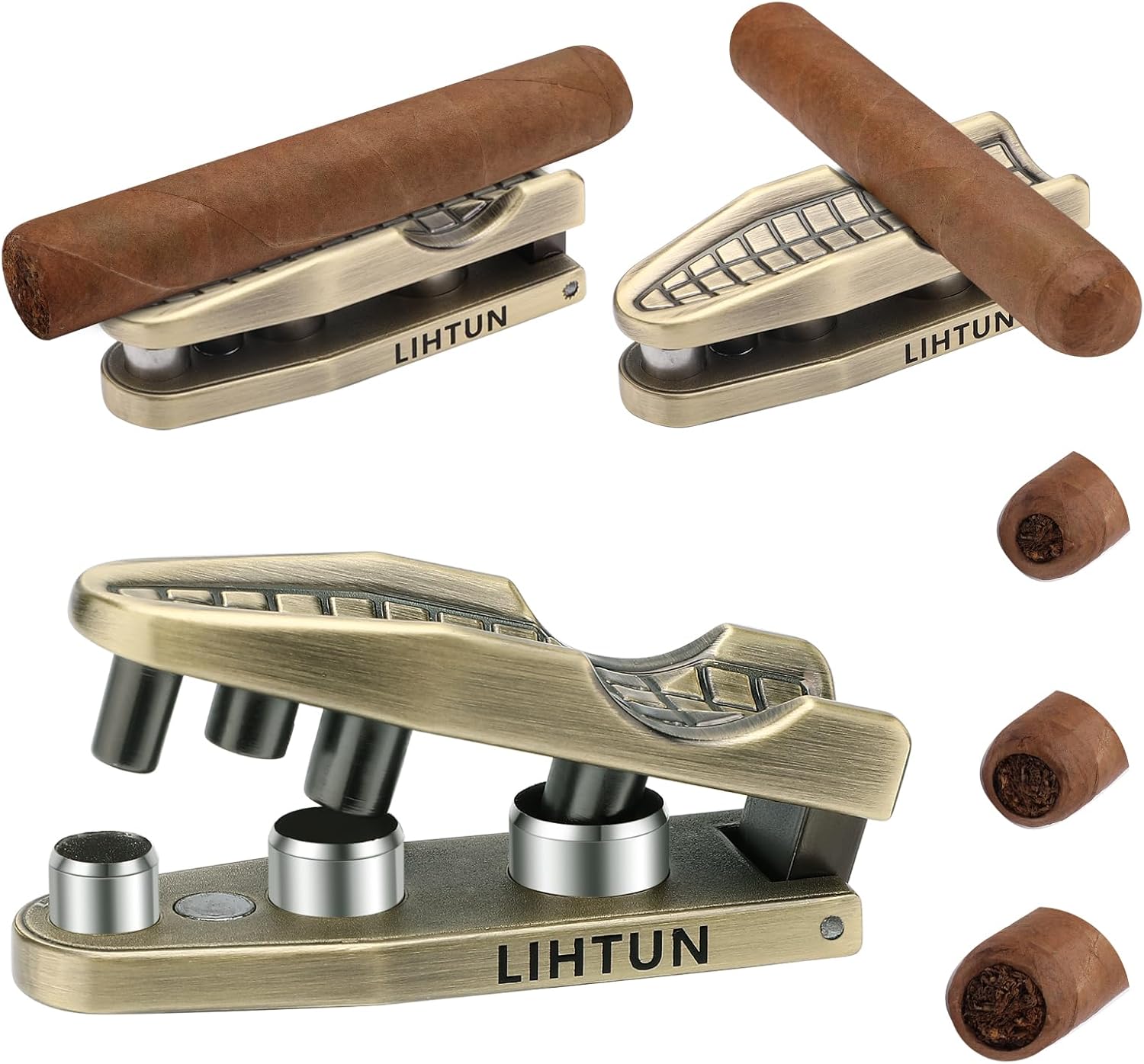 Amazon.com: FANKAI Cigar Punch with Cigar Holder Kit,Triple-Punch ...