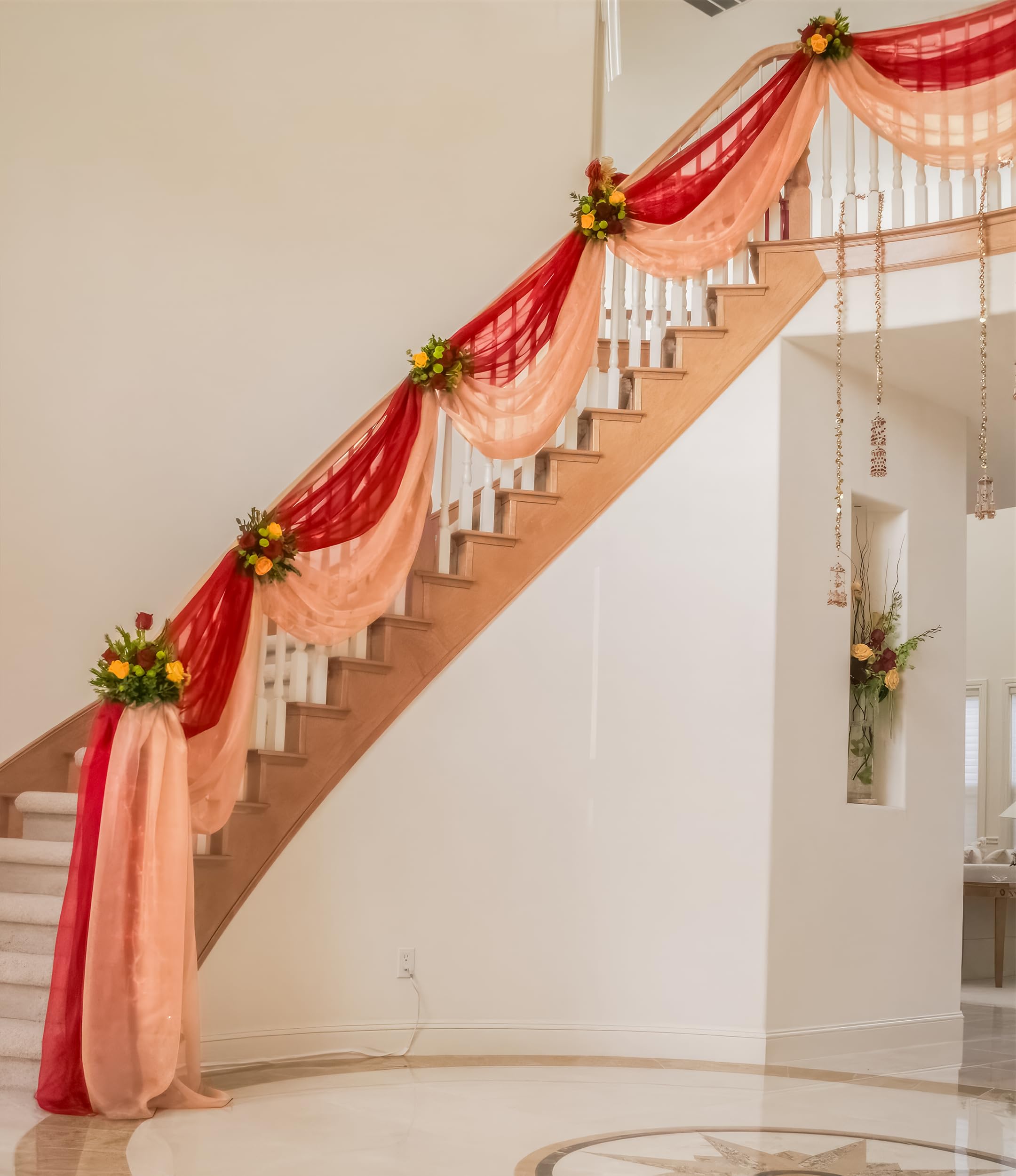Staircase decorating ideas for indian wedding | Beachweddingtips.com