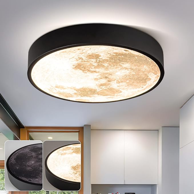 JFHTNFJ 41W LED Flush Mount Ceiling Light, 5000K Daylight White Moon ...