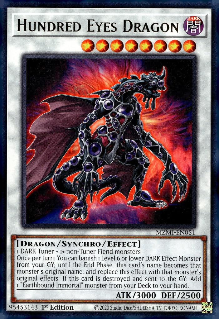 Amazon.com: Hundred Eyes Dragon - MZMI-EN051 - Rare - 1st Edition ...