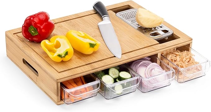 Navaris Tagliere con Cassetti Estraibili - Spianatoia con 4x ...