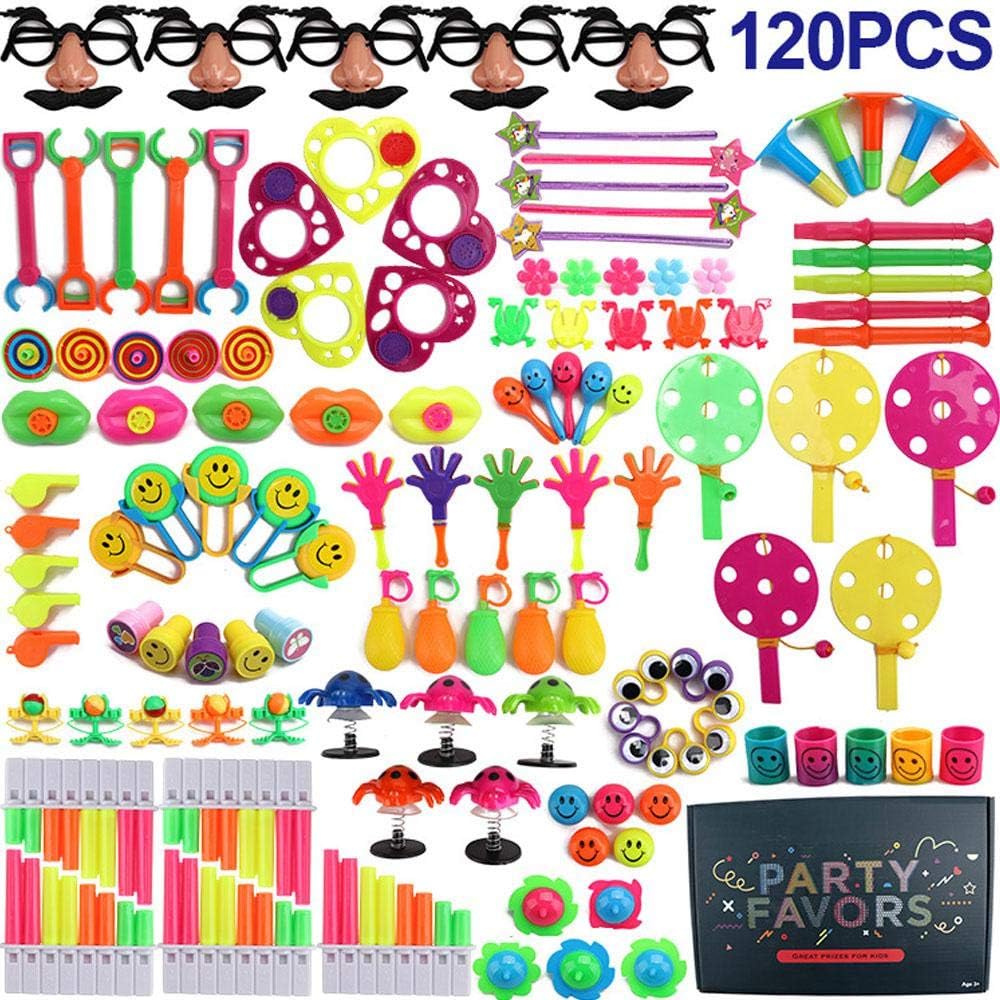 Tawcal Party Prizes for Kids, 120Pcs Bulk Party Favors Bag Fillers ...