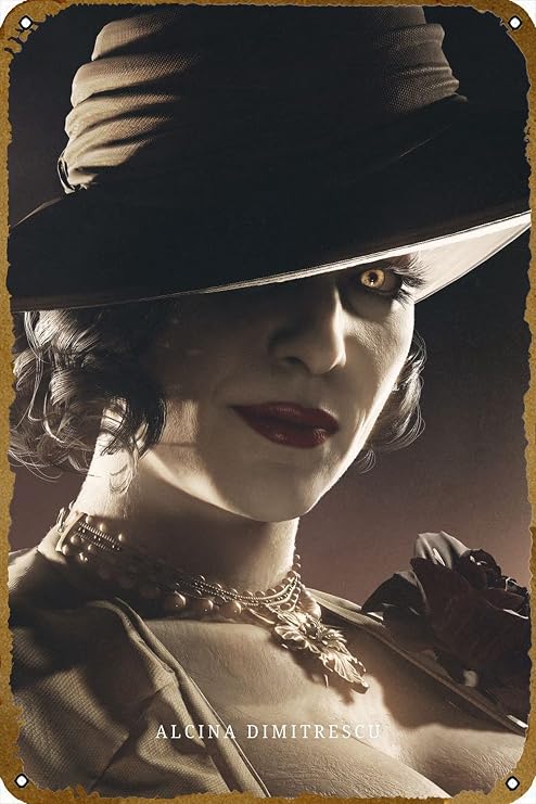 Amazon.com: Lady Alcina Dimitrescu Poster Video Game Metal Tin Sign ...