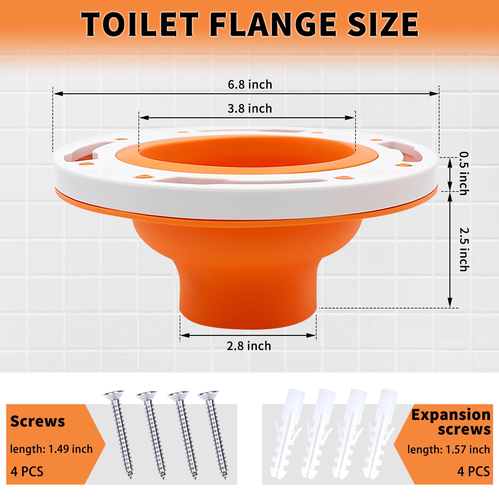 Toilet Flange Dimensions Sioux Chief 3" PushTite™ Toilet Flange At