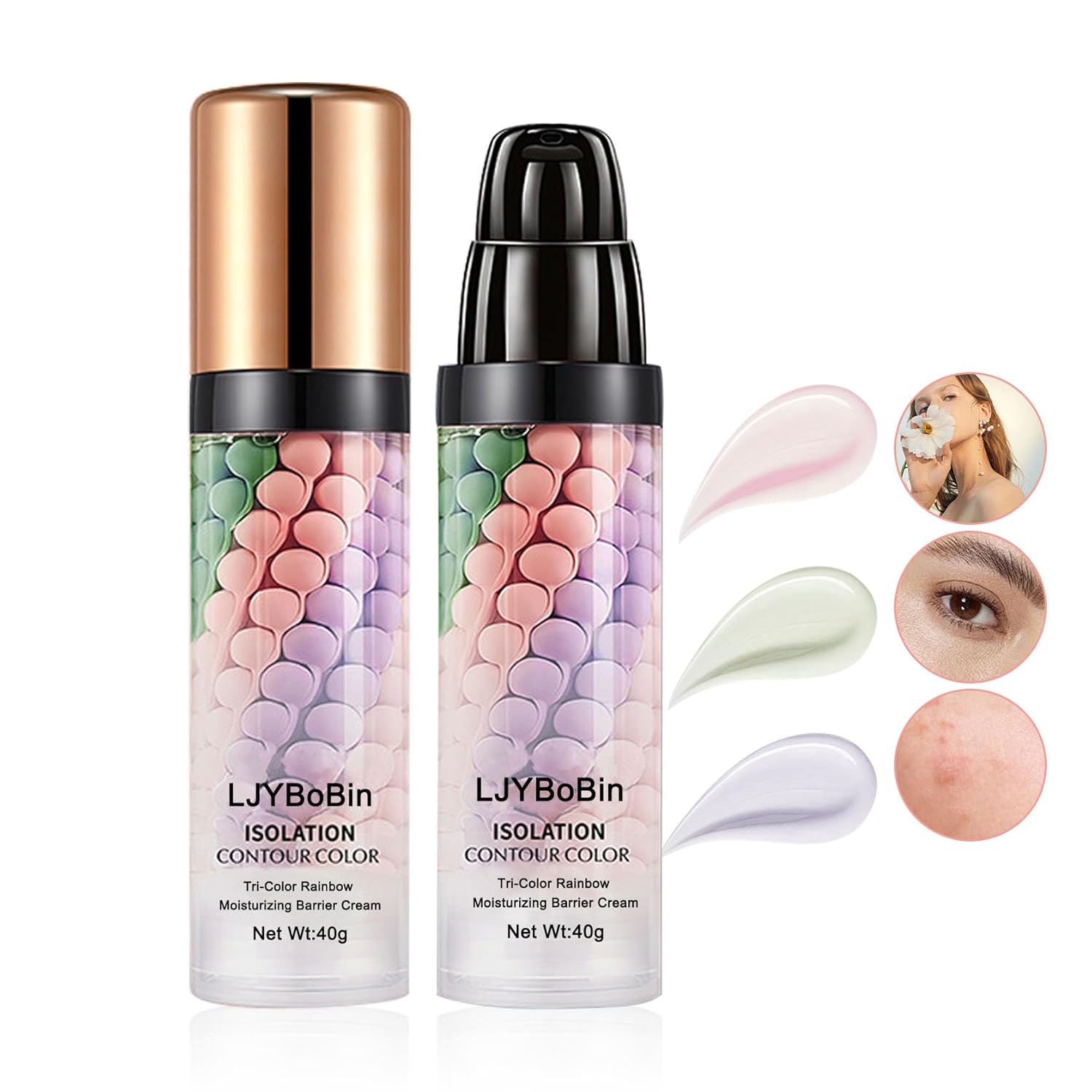 Amazon.com : LJYBoBin 2PCS 3 In 1 Color Correcting Cream,Moisturizing ...