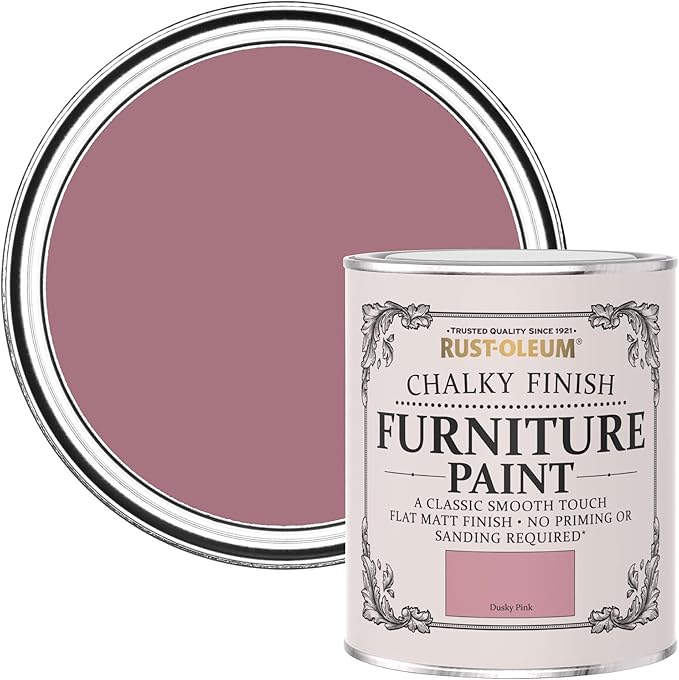 Rust-Oleum AMZ0041 Chalky Finish Furniture Paint - Dusky Pink - 750ml ...