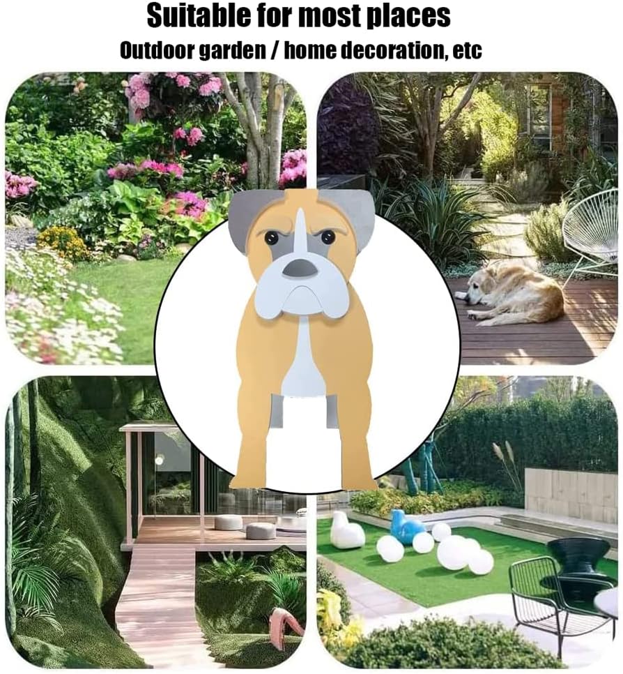 Dog Planter Boxer Shape Animal Flower Pot Large Dog planters Outdoor ...