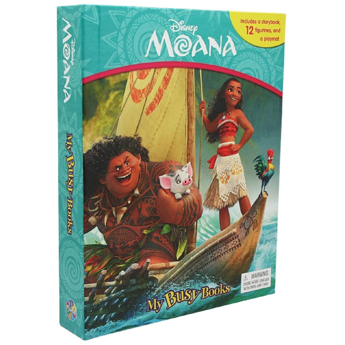 Disney Moana My Busy Books - Storybook, 10 figurines, playmat: Phidal ...