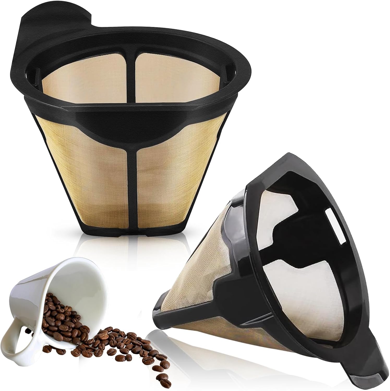 Amazon.com: Fwioaor Replacement Parts Cone Reusable Coffee Permanent ...
