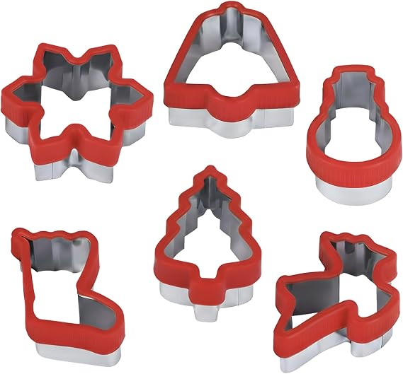 Amazon.com: ME JO 6PCs Christmas Cookie Cutters Set | Silicone Edge ...