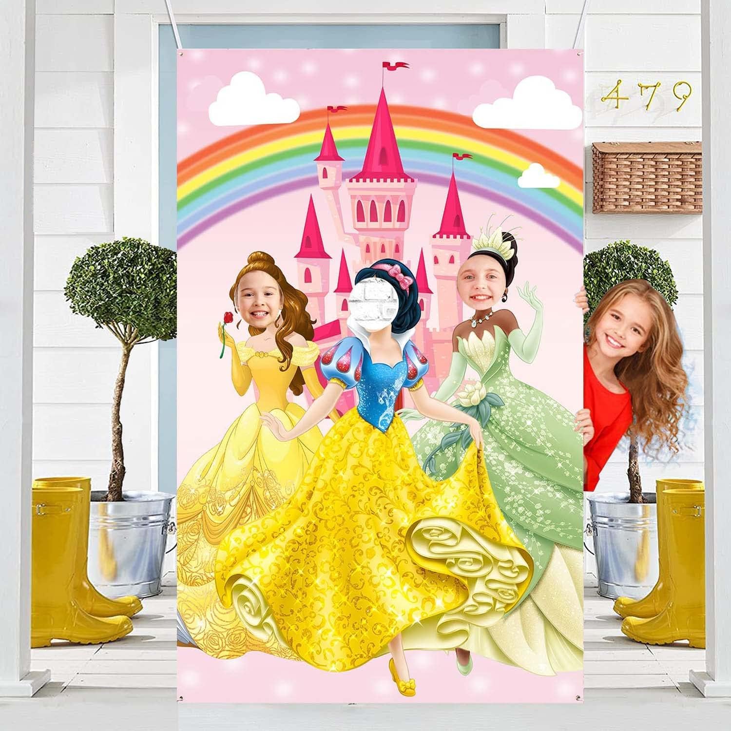 Amazon.com : Princess Themed Photo Door Banner Fantasy Princess ...