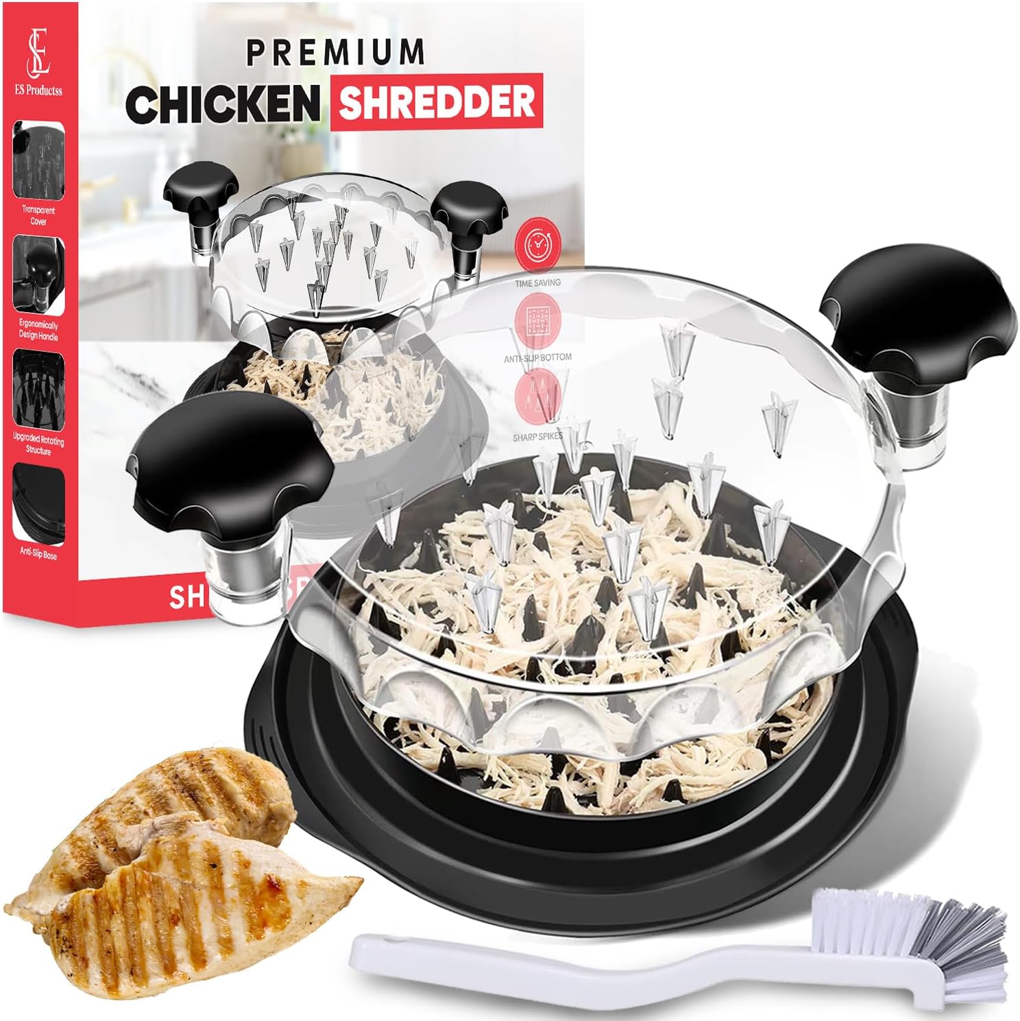 Amazon.com: MeKitch Chicken Shredder Tool - Effortlessly Shred Meat ...