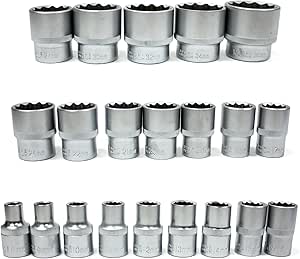 Amazon.com: ARC-POWER 21pc 12 PT Point 1/2" Dr Gear Wall Rounded Socket ...