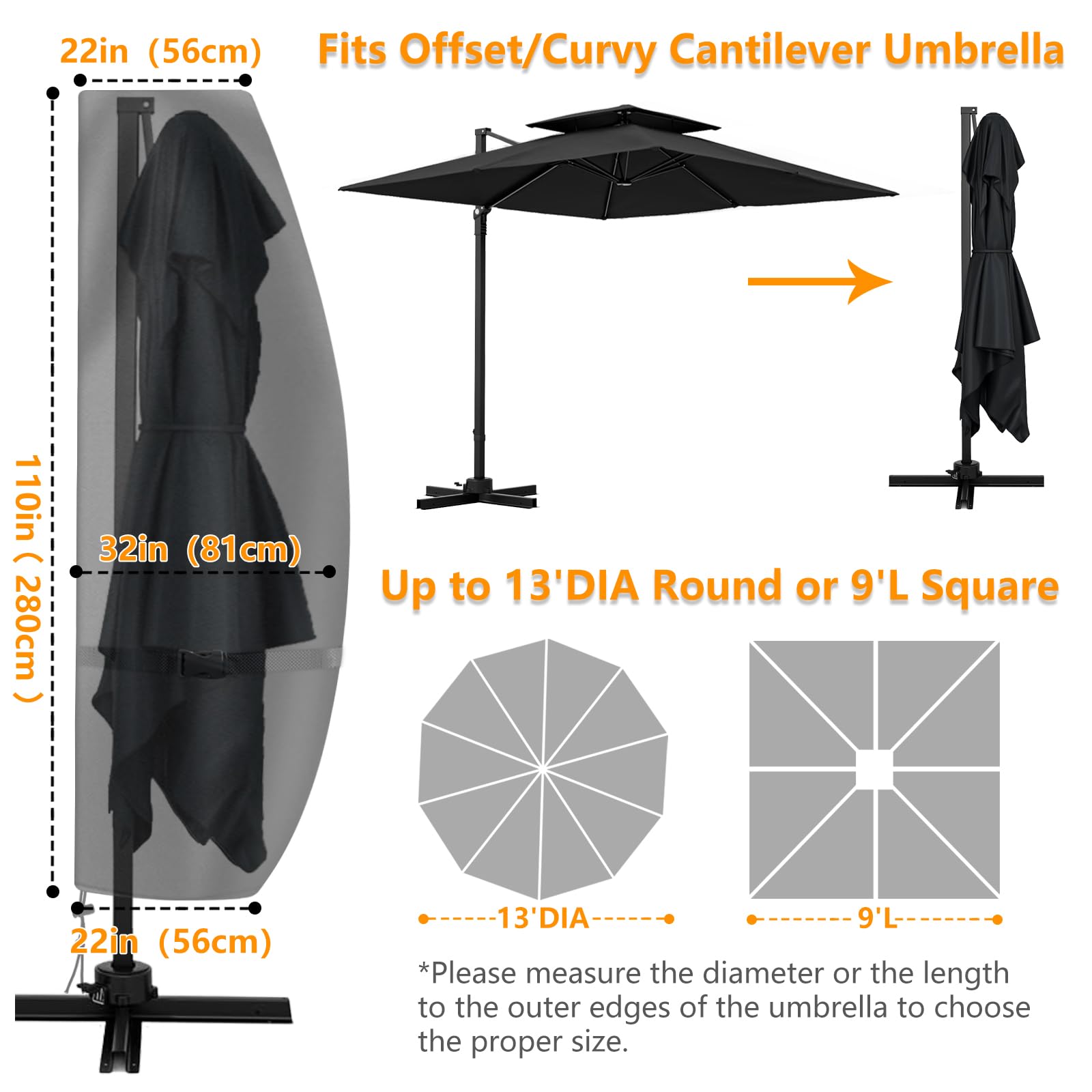 Snapklik.com : Umbrella Covers For Outdoor Cantilever Offset Umbrella ...