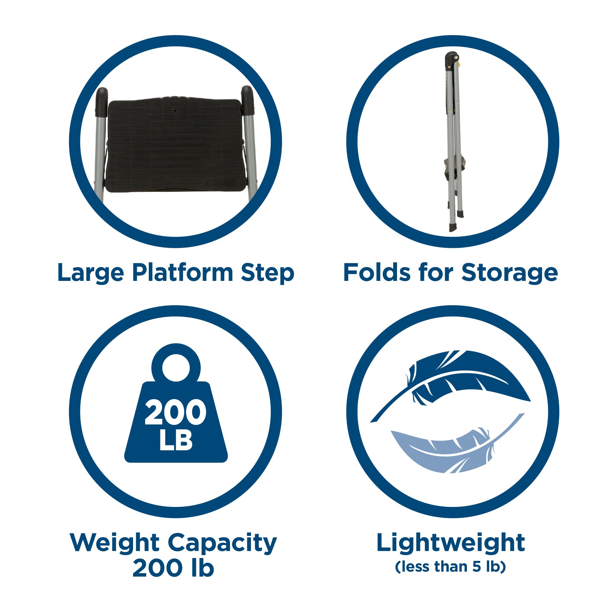 Snapklik.com : Cosco Dorel Industries Lightweight Folding Steel Step Stool