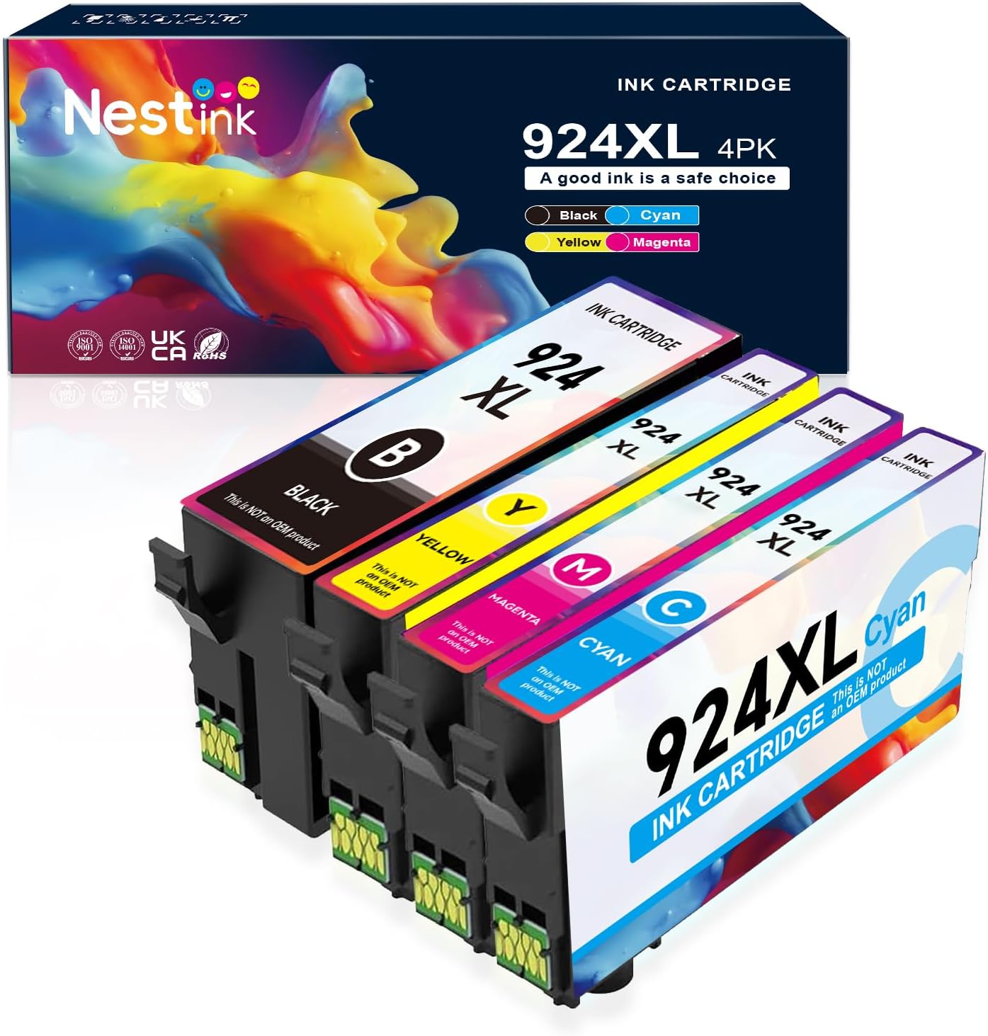 Nestink 924e 924XL Ink Cartridges, 924 XL Multipack Compatible with HP ...