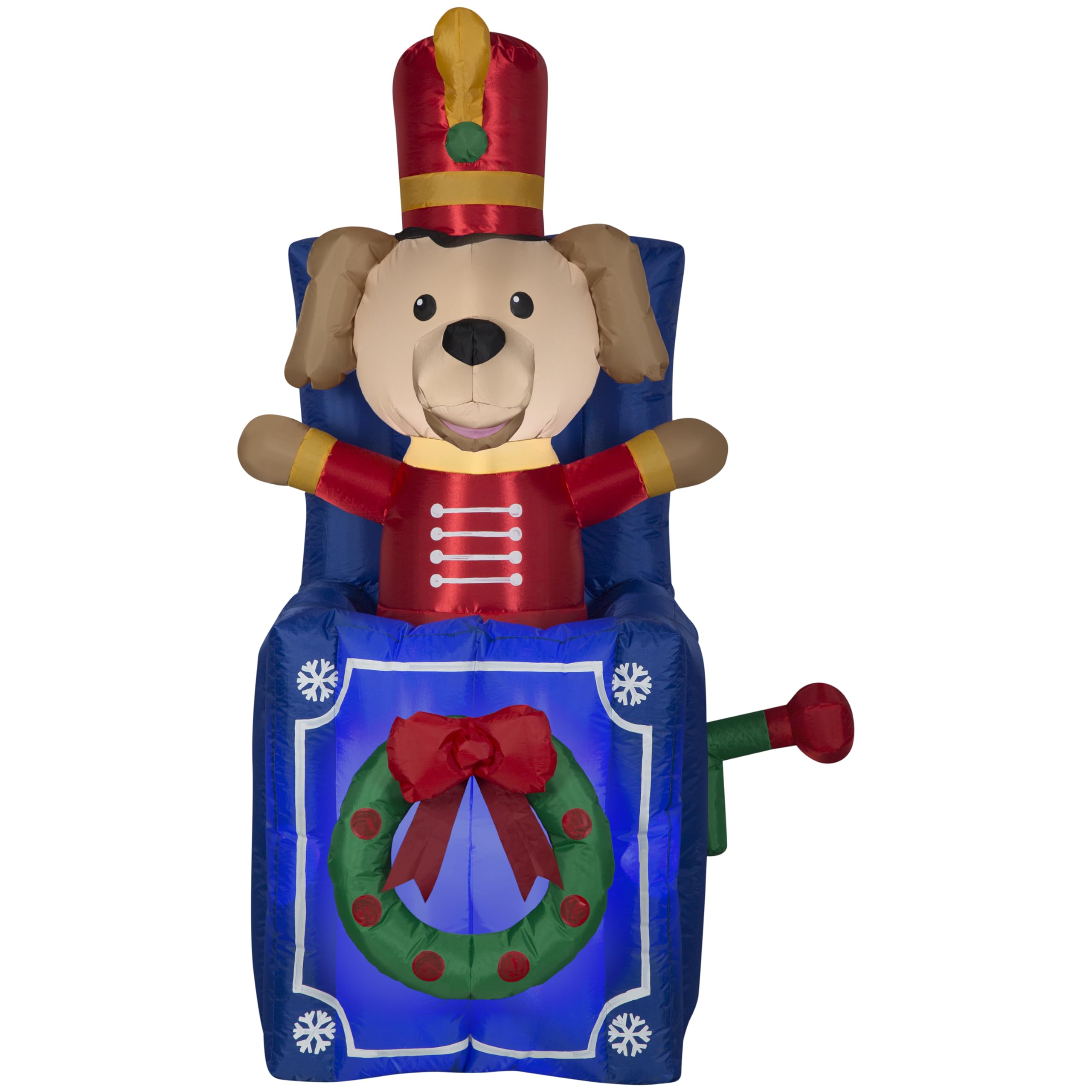 Amazon.com: 5FT Animated Dog Toy Soldier in A Box Christmas Inflatable ...
