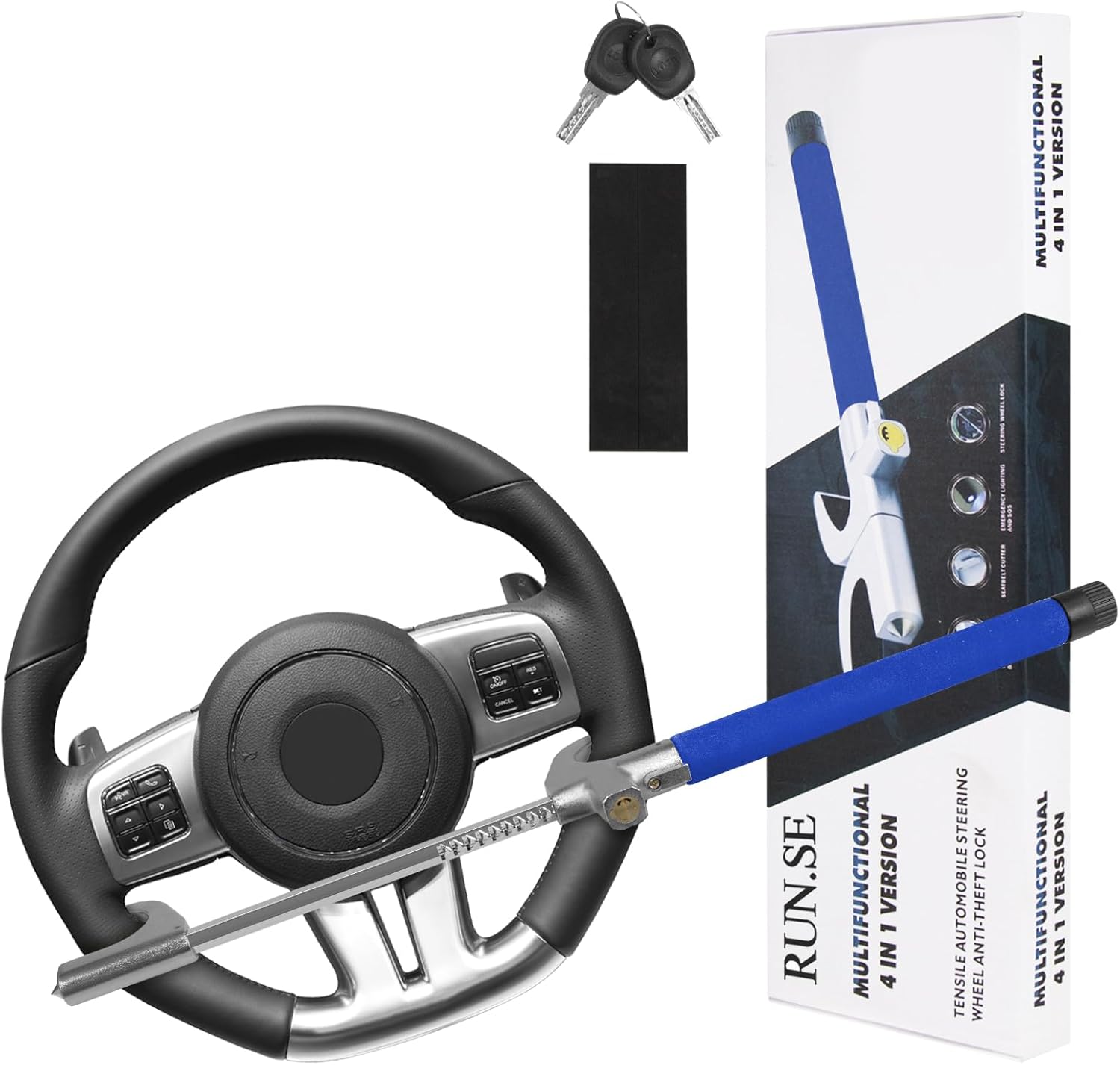 Amazon.com: Car Steering Wheel Lock - RUN.SE Heavy Duty Anti-Theft ...