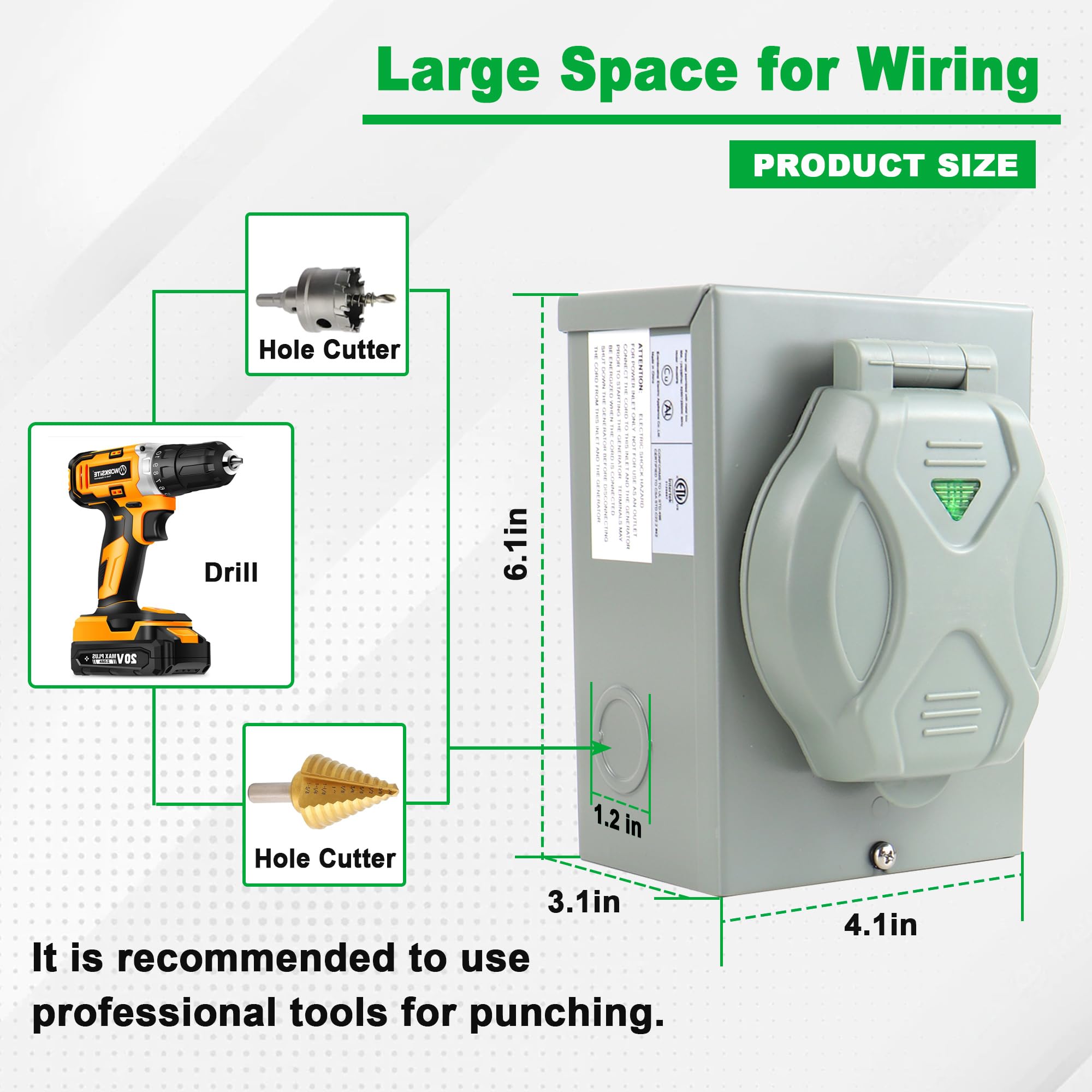 Snapklik.com : 50 Amp Generator Inlet Box SS2-50P, CS6375 Generator ...