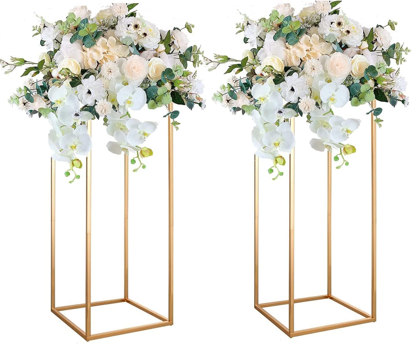 YALLOVE Set of 2, 80CM Tall Acrylic Flower Stand Clear Pedestal for ...