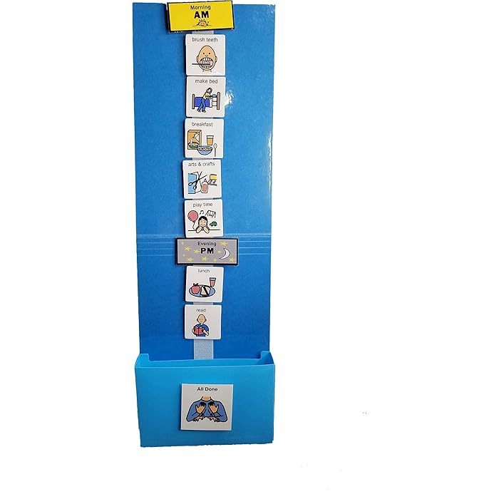 Buy Kids Plastic or Laminated Visual Schedule Calendar Chart for Home ...