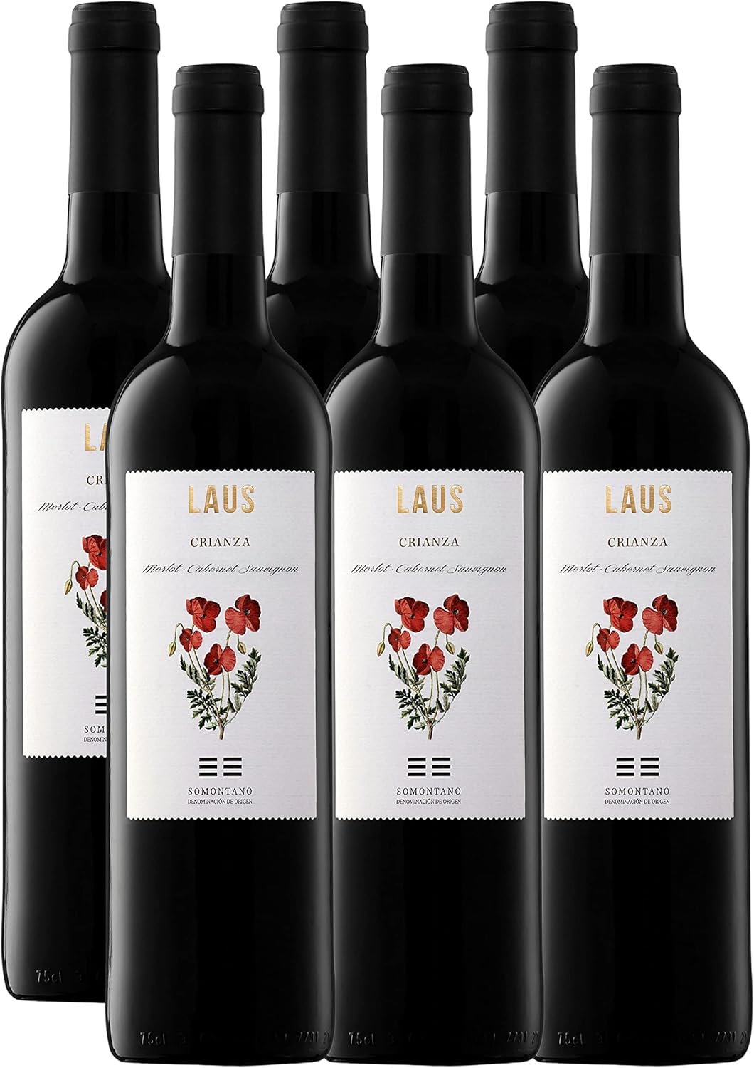 LAUS - Tinto Crianza - Pack de 6 Botellas de 75 cl - Vino Tinto con D.O. Somontano - Reposo en ...