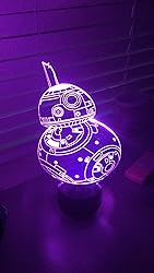 Amazon.com: 3D Lamp Fuwa Force Awaken Bb-8 Night Light 7 Color Change ...
