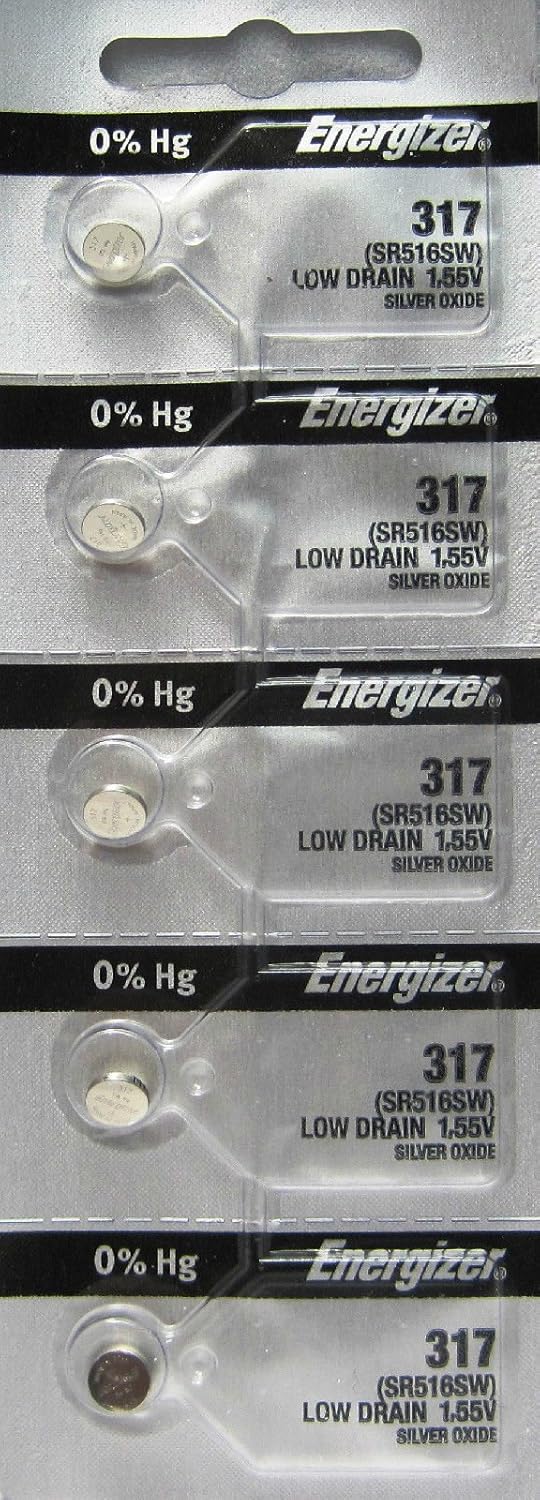 Amazon.com: Energizer Battery 317 (SR516SW) Silver Oxide 1.55V (5 ...