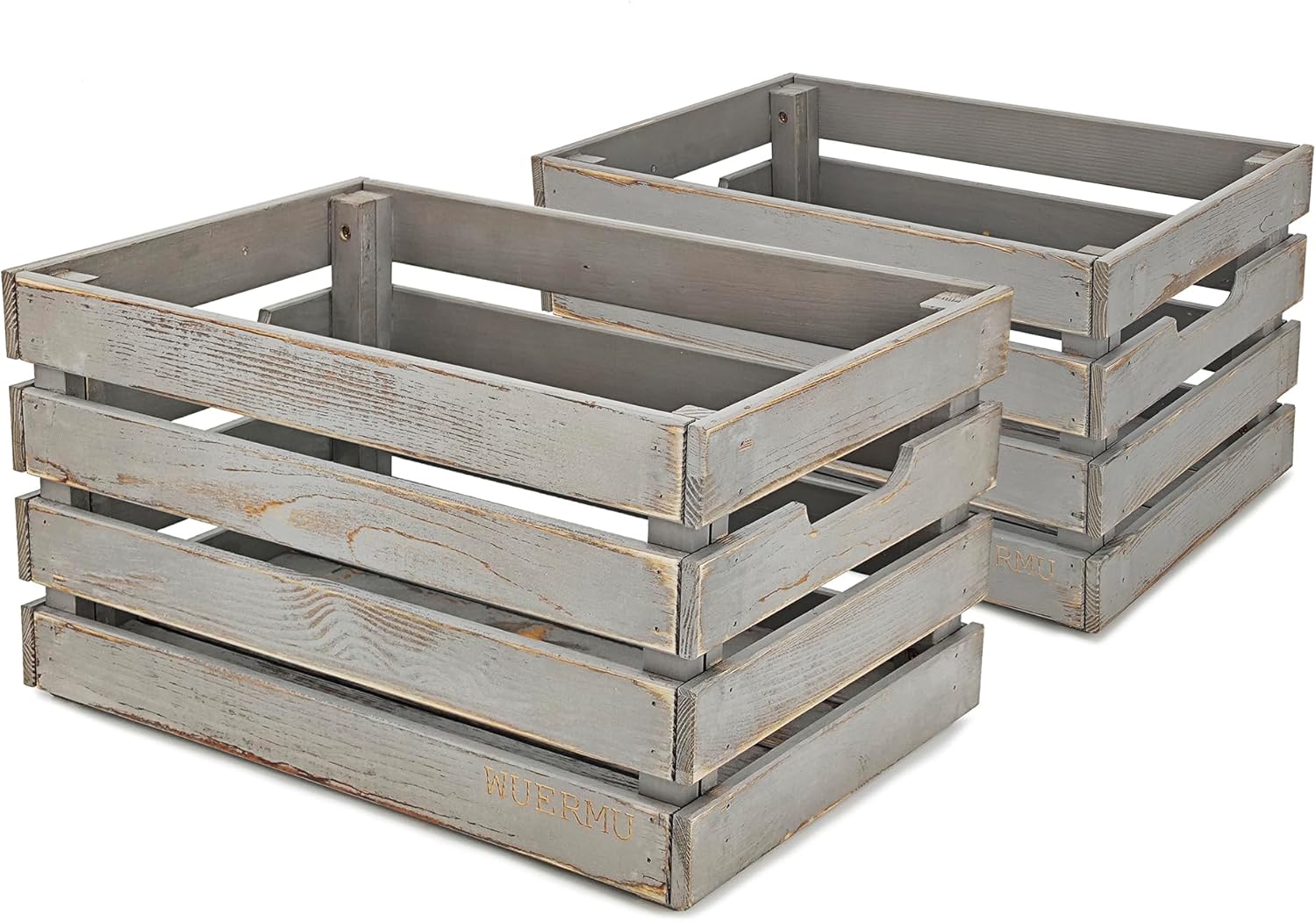 Amazon.com - WUERMU Gray Wooden Crates are Mainly Suitable for Storage ...