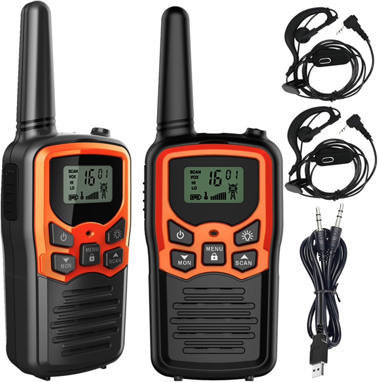 Amazon | 二者、三者同時通話対応近距離特定小電力トランシーバー 耳あてイヤホンマイク 充電セット DJ-P300 EME48A | ノーブランド品 | 無線機